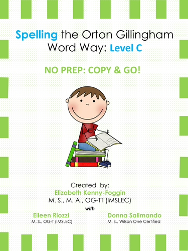 Orton Gillingham Spelling Series: Level C | Teaching Resources