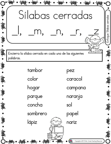 Spanish Phonics Book Set #27: Silabas cerradas | Teaching Resources