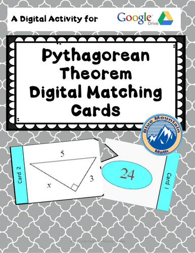 Pythagorean Theorem Digital Matching Cards | Teaching Resources
