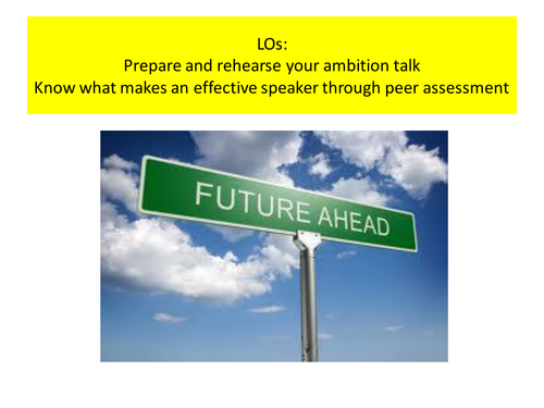 KS3 Speaking and Listening - Ambitions Talk / Speech | Teaching Resources