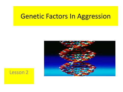 Paper 3 - Aggression - genetic factors lesson 2 | Teaching Resources