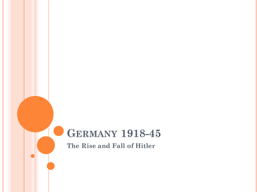 Germany 1918-1945 - Rise and Fall of Hitler | Teaching Resources