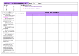 Reception Guided Reading Planner | Teaching Resources