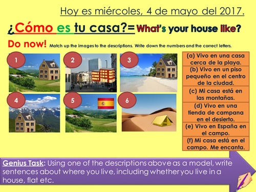 KS3/4 Spanish - ¿Cómo es tu casa? / What's your house like? | Teaching ...