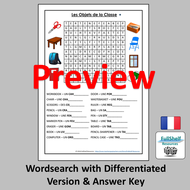 French Classroom Objects Worksheets (Les Objets de la Classe ...