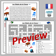 French Classroom Objects Worksheets (Les Objets de la Classe ...