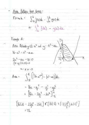 A Level Maths: C2 Revision Notes - Integration | Teaching Resources A Level Maths: C2 Revision Notes - Integration | Teaching Resources