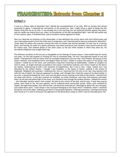 Frankenstein: Victor Frankenstein - The Tragic Hero | Teaching Resources