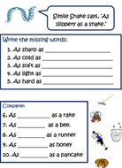 Amazing Adjectives and Super Similes | Teaching Resources