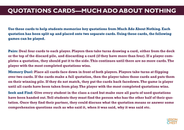 Much Ado About Nothing Revision | Teaching Resources