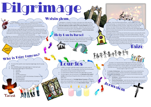 Christianity: Practices: Pilgrimage Learning Mat Revision Sheet ...
