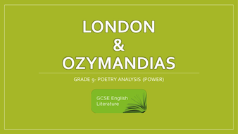 GCSE- EDUQAS- Comparison London & Ozymandias- Grade 9 Poetry Notes ...