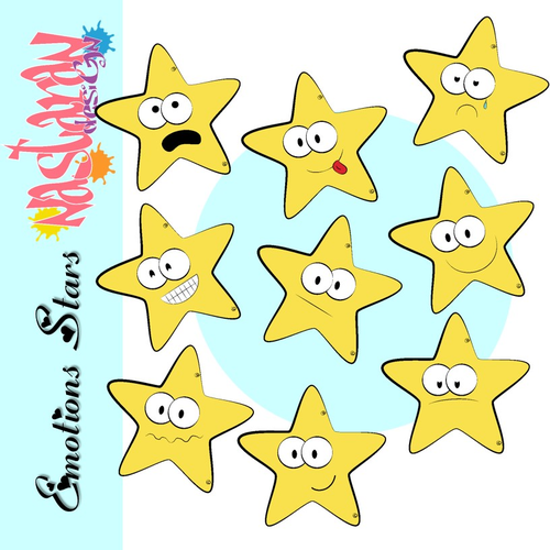 Emotions-Stars Clip art | Teaching Resources