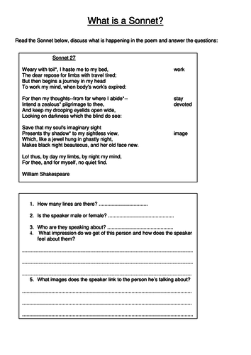 'Romeo and Juliet' act 1, scene 5 sonnet | Teaching Resources