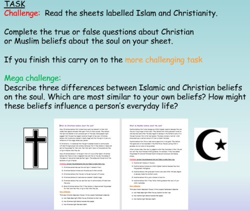 Christianity / Islam : The soul | Teaching Resources