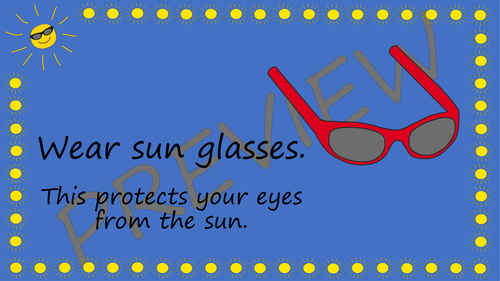 Stay safe in the sun - PowerPoint, worksheets and word mat | Teaching ...