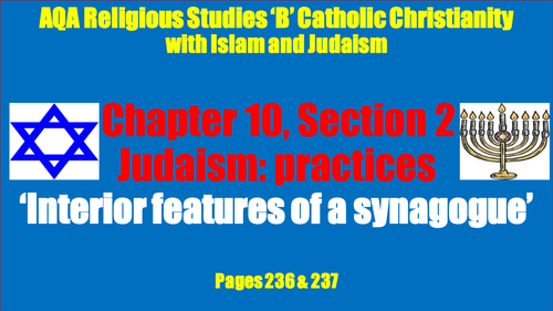 (10.2) Judaism - Interior features of a synagogue- 35 slides ...
