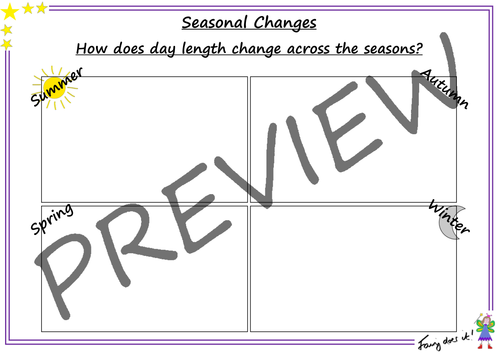 Seasonal Changes Recording Sheets | Teaching Resources