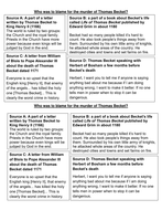 Who was to blame for the murder of Thomas Becket? (newspaper article ...