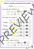 Weather observation recording sheets – record over 5 days | Teaching ...