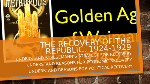 Weimar and Nazi Germany: 1.3 The recovery of the Republic, 1924-1929 ...