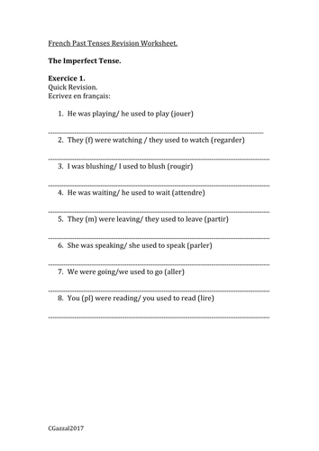 French GCSE – Une histoire mystérieuse – imperfect, perfect and ...