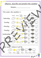 Weather observation recording sheets – record over 7 days | Teaching ...