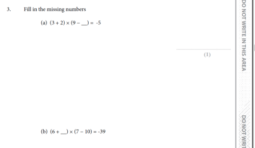 GCSE Maths Mini Exam Paper BIDMAS / Order of Operations | Teaching ...