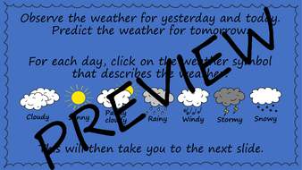 Observing the Weather Interactive PowerPoint | Teaching Resources