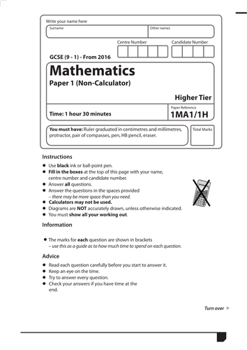 GCSE Maths Exam Style Paper - Factorising Quadratics | Teaching Resources