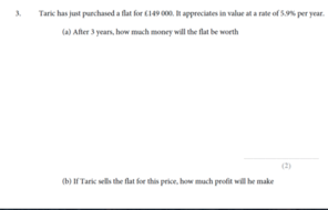 GCSE Maths Exam Style Paper Compound Interest Depreciation Decay ...