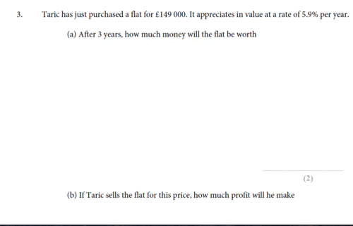 GCSE Maths Exam Style Paper Compound Interest Depreciation Decay ...