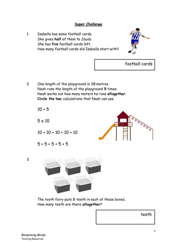 KS1 Year 2 Maths SATs - Multiplication Revision | Teaching Resources
