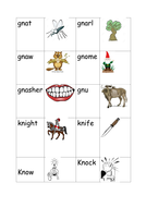 Silent wr, gn and kn worksheet and matching activity | Teaching Resources