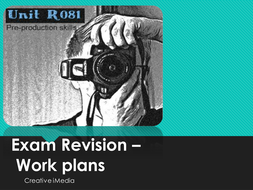 R081 Creative iMedia work plans revision | Teaching Resources