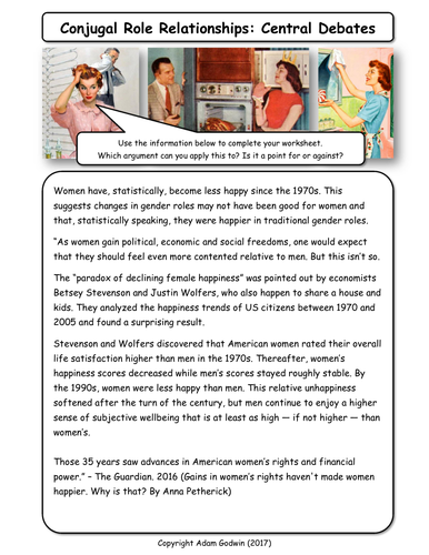 Conjugal Role Relationships - Sociology of Family - L7/20 [ AQA GCSE ...