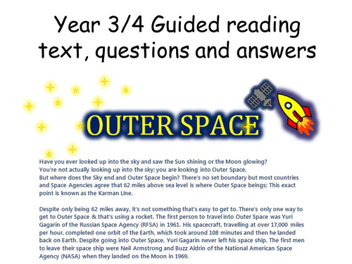 Year 3/4 Guided reading 'Outer Space' | Teaching Resources