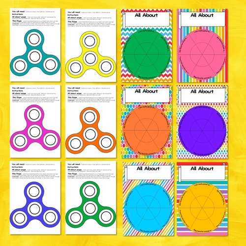 Fidget Spinner All About Me Editable Activity - Back to School ...