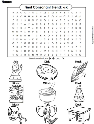 Final Consonant Blends Word Search Bundle | Teaching Resources