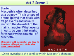 AQA Macbeth Act 2 Scenes 1 and 2 | Teaching Resources