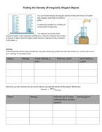 Density - Irregular Object | Teaching Resources