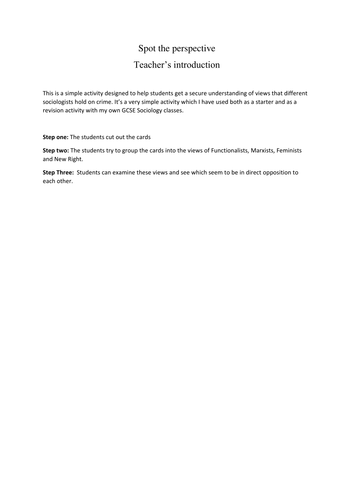 Spot the Perspective | Teaching Resources