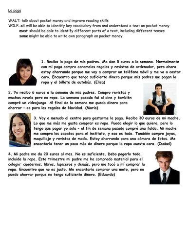 El trabajo (theme three - past, current and future employment /jobs and ...