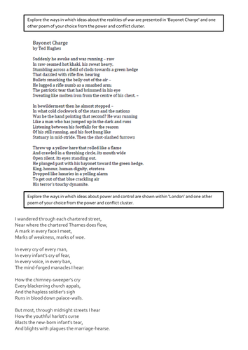 AQA GCSE English Literature Paper 2 Sections B and C Poetry Bundle ...