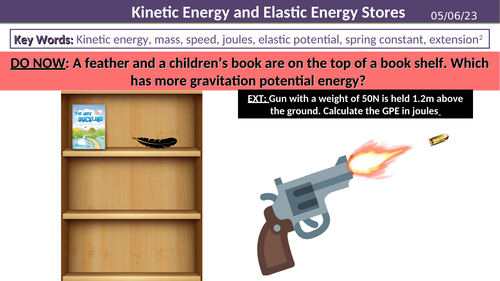 P1.5 Kinetic Energy and Elastic Energy Stores | Teaching Resources