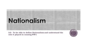 nationalism ww1 | Teaching Resources