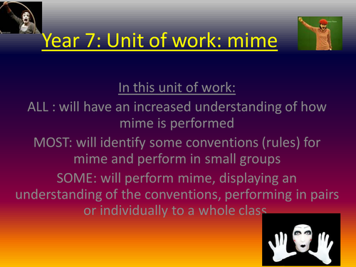 DRAMA: MIME CIRCUS KS3 | Teaching Resources