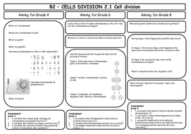 AQA GCSE 9-1 Biology B2 Revision Sheets (differentiated) | Teaching ...