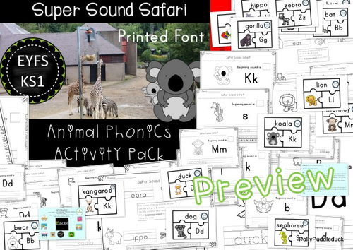 Phonics Super Sound Safari Activity Pack (Beginning Consonants for EYFS ...