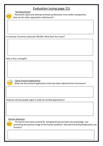 Humanism Humanistic Approach Full Lesson AQA Psychology | Teaching ...